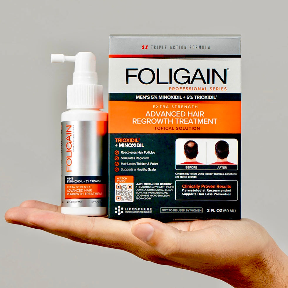 FOLIGAIN Crescimento capilar avançado para homens Minoxidil 5% ...